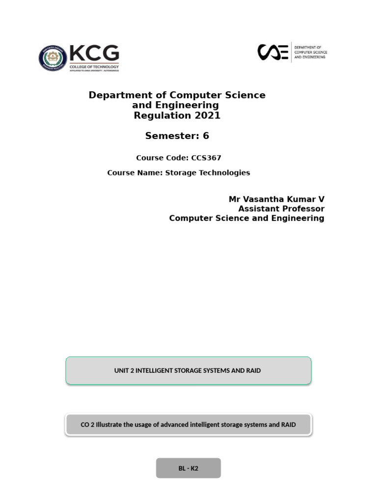 Unit 2 PPT | PDF | Computer Data Storage | Information Technology