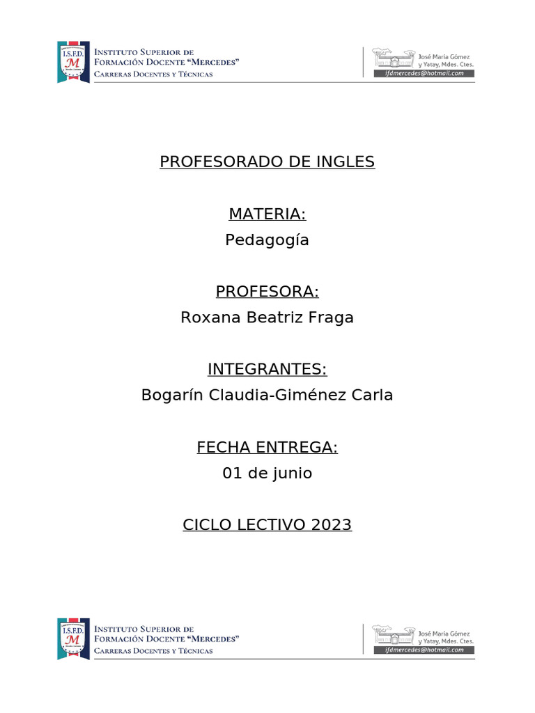 Bogarin Claudia y Gimenez Carla | PDF | Jean-Jacques Rousseau | Aprendizaje