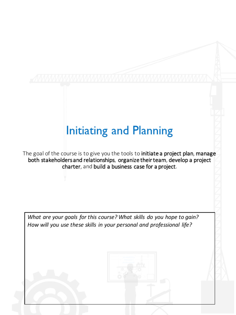 1-1 Initiating and Planning Note Handout | PDF | Project Management ...