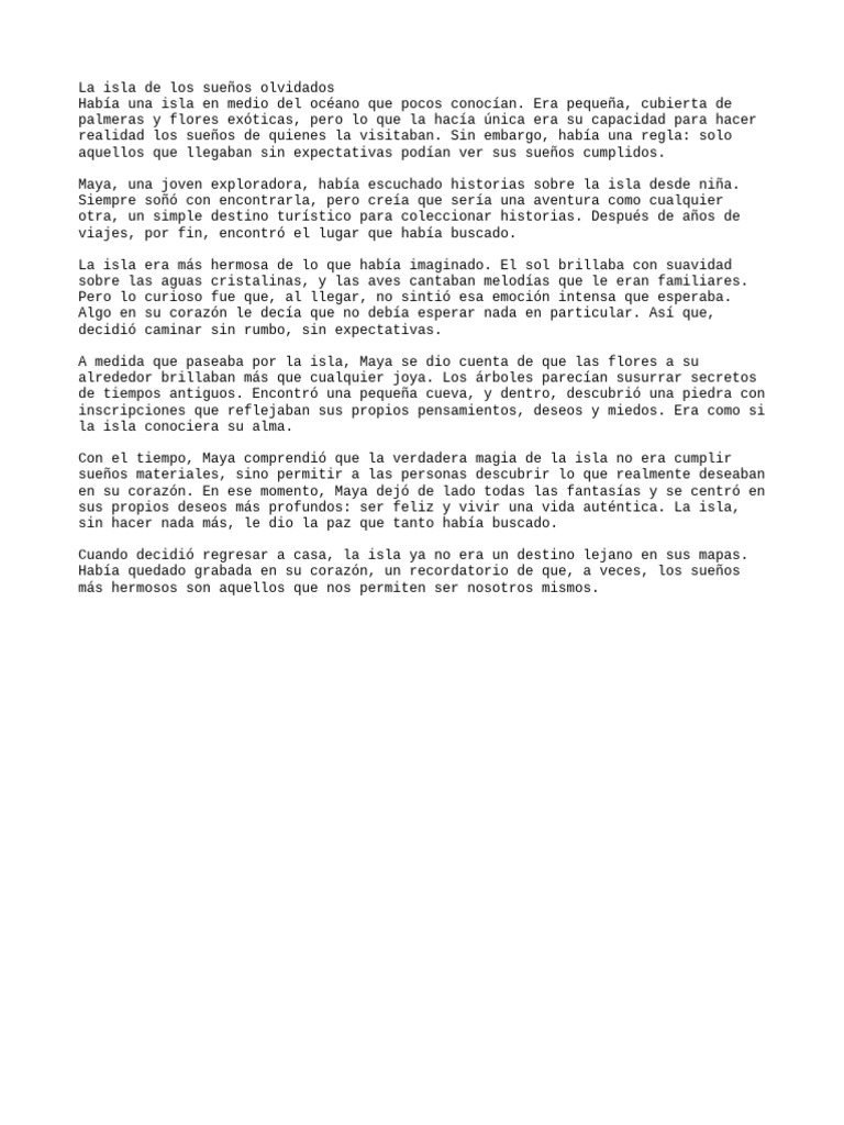 La isla de los sueños olvidados | PDF