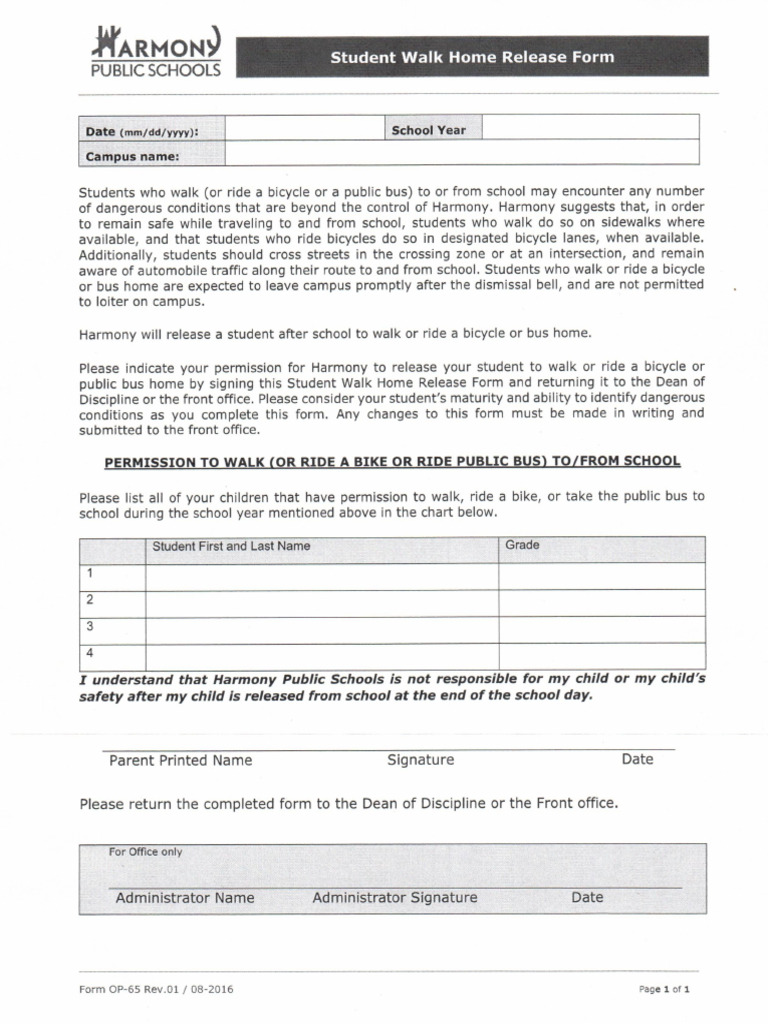 2023-2024 Walker Form | PDF