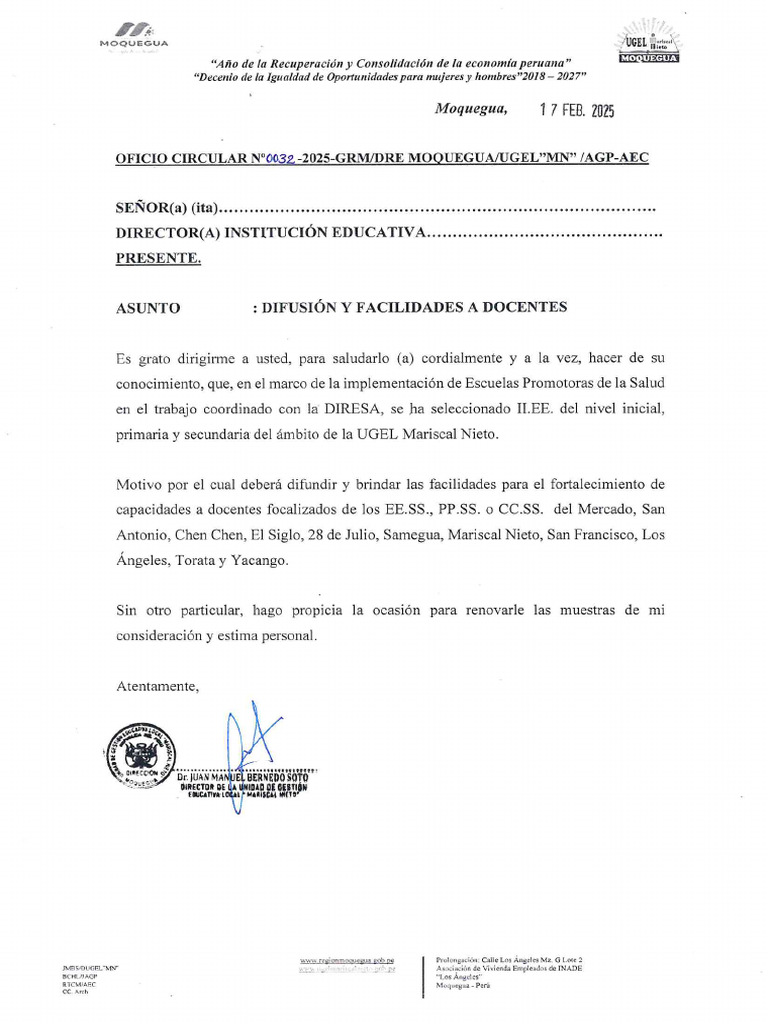 O.C. N°32-2025 Diresa | PDF