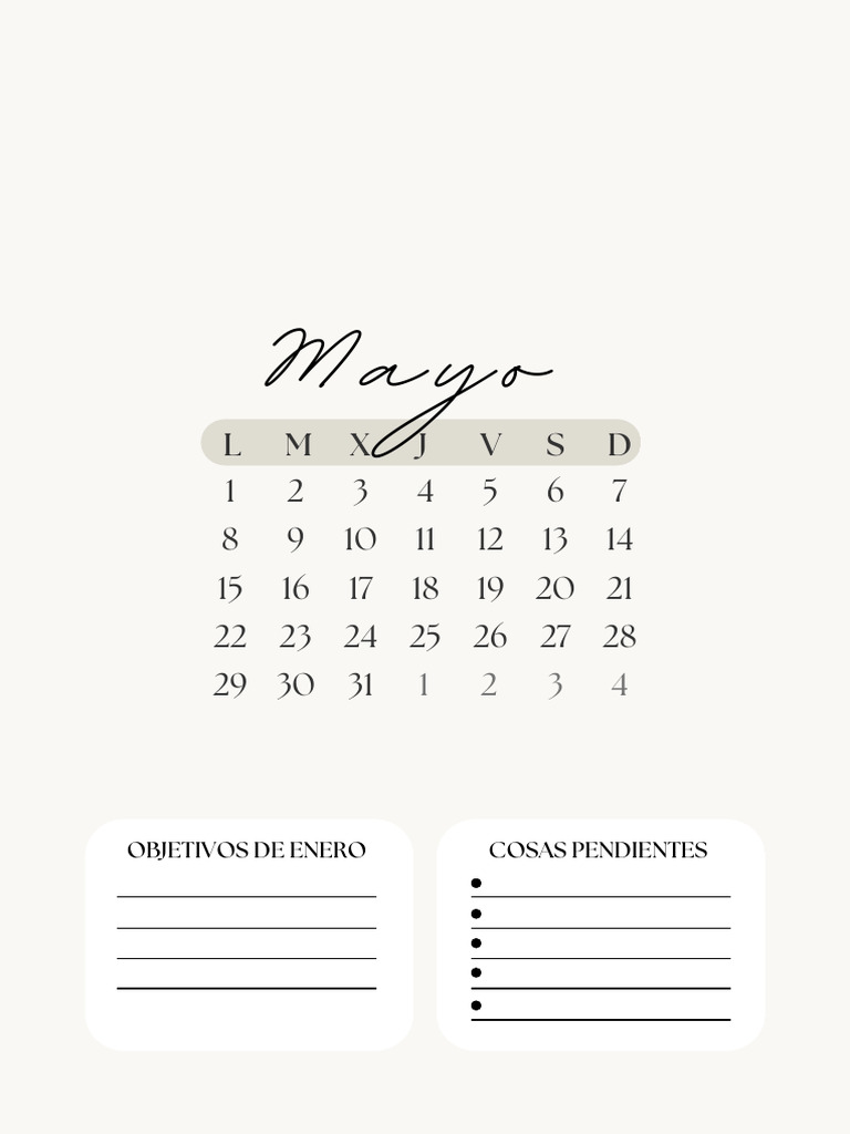 Calendario Mayo 2025 | PDF