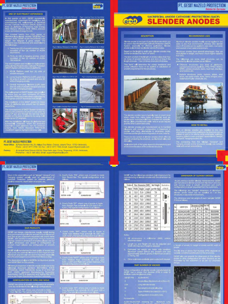 Brosur Alumunium Slender Anode | PDF