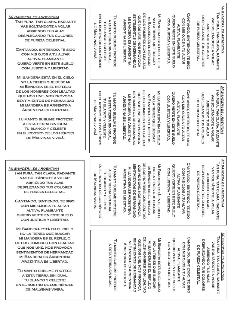 Letra de "Mi Bandera Argentina" | PDF