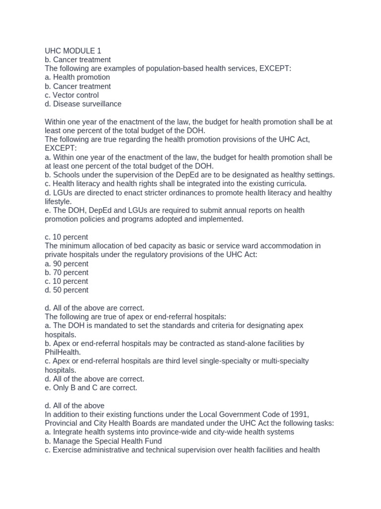 UHC MODULE 1 | PDF | Universal Health Care | Primary Care