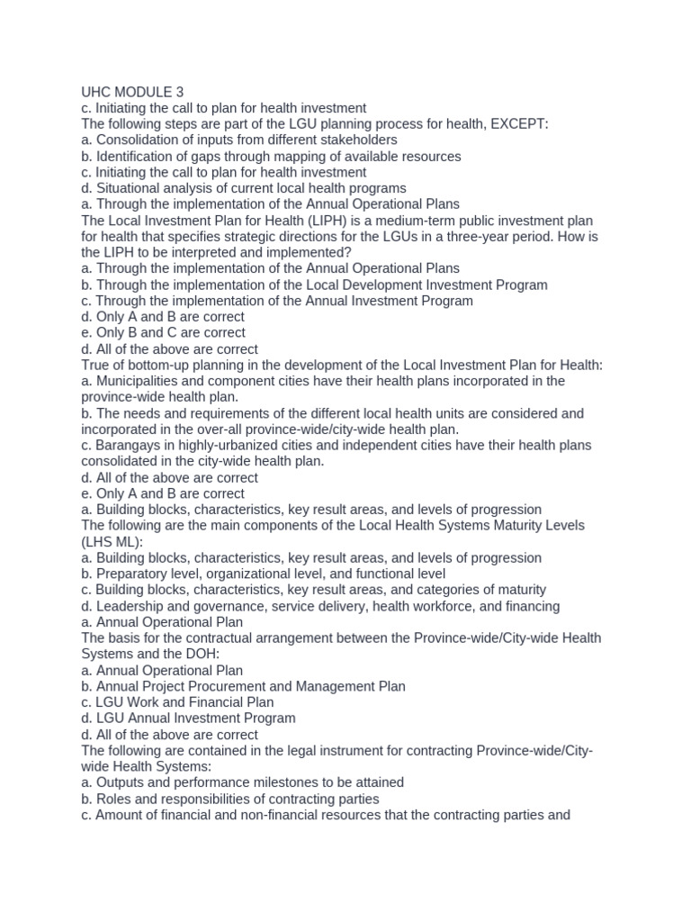 UHC MODULE 3 | PDF | Local Government | Governance