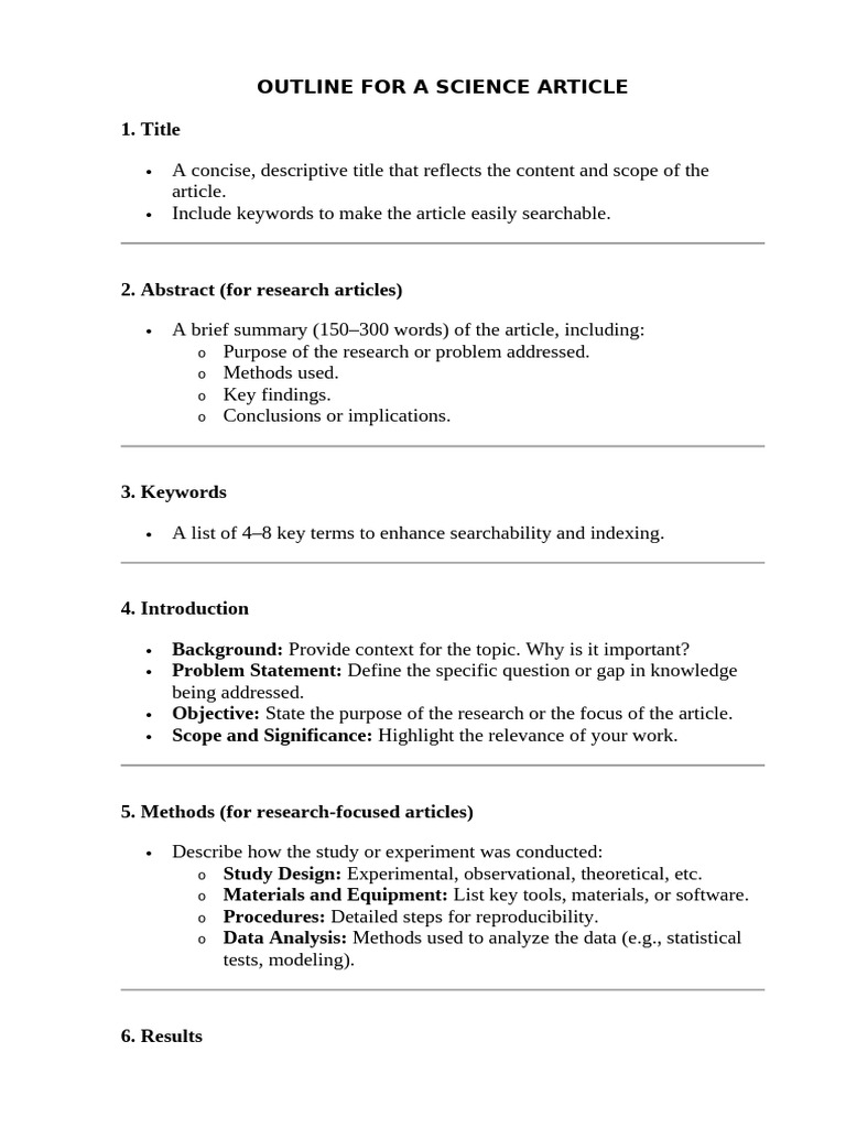 1articles - Preperation For Scientific Paper - 01 - 20250109 | PDF ...