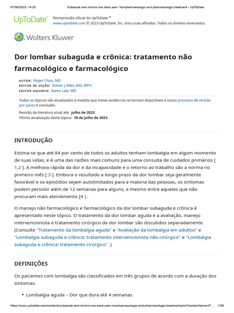 Subacute and chronic low back pain_ Nonpharmacologic and pharmacologic ...