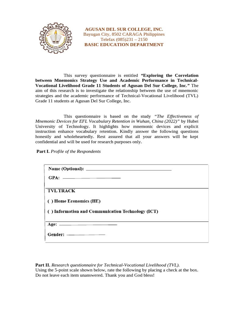 Questionnaire Validation | PDF