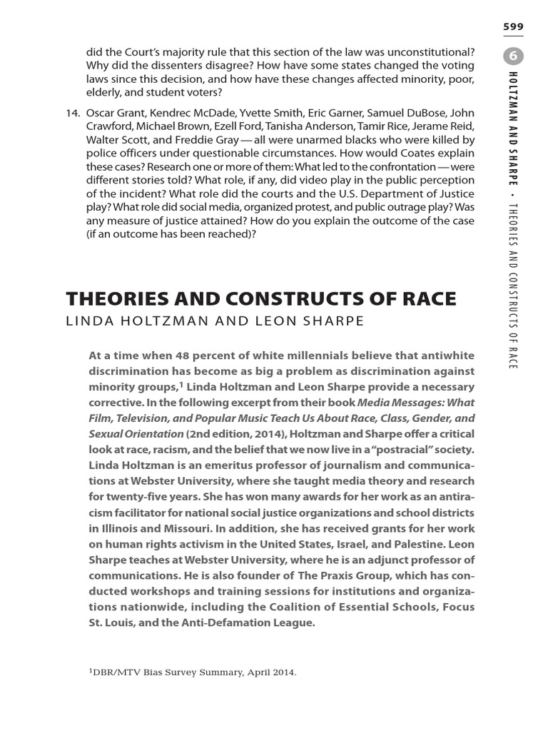 Theories and Constructs of Race | PDF | Race (Human Categorization ...