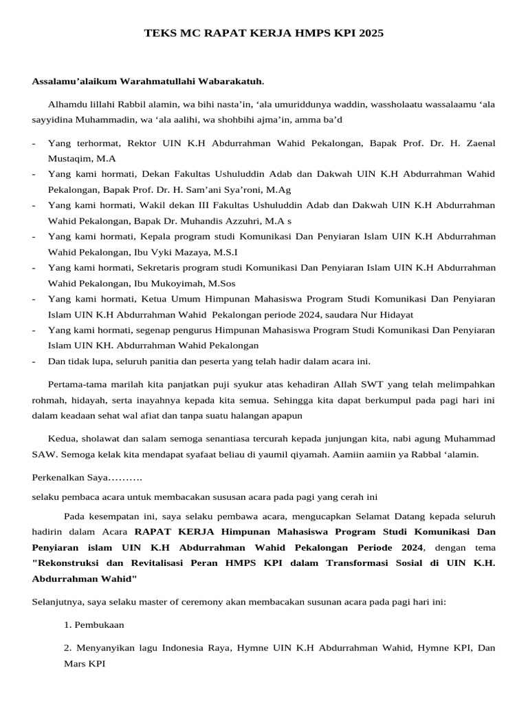 TEKSS MC RAKER 2025 | PDF