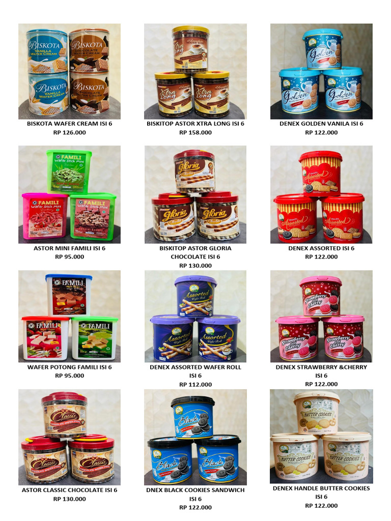 KATALOG JAJAN LEBARAN OCTAVIA SNACK | PDF | Biscuit | Desserts