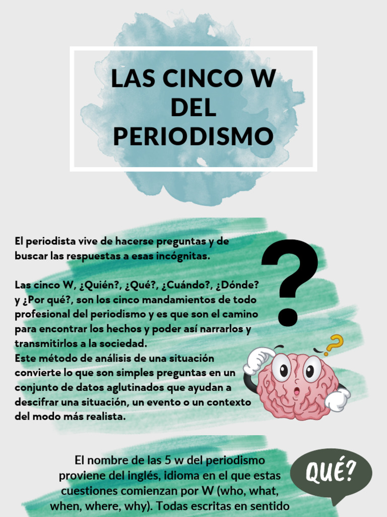 Las 5 W del Periodismo Esencial | PDF