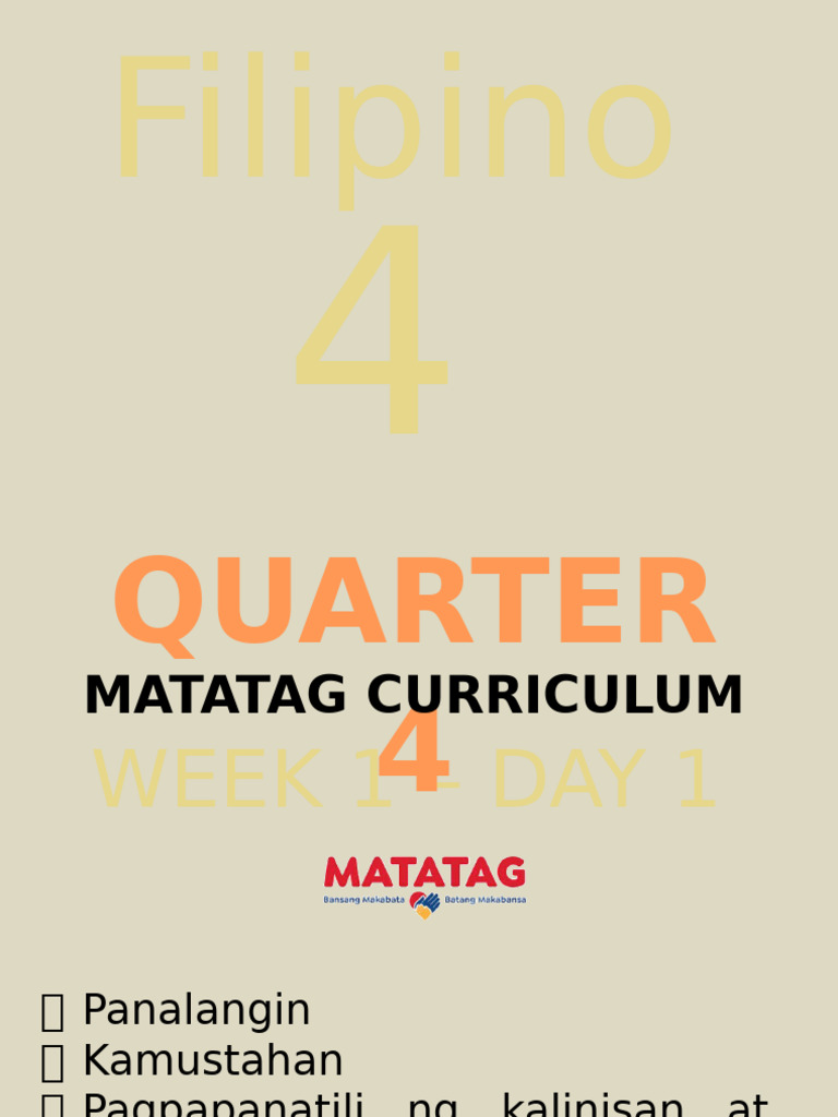 Q4-W1-FILIPINO-4 | PDF