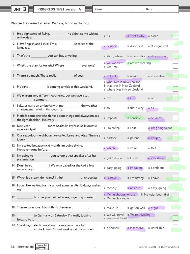 Unit Test U3 Version - A | PDF