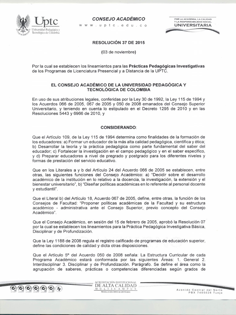 Resolución 037 de 2015 | PDF