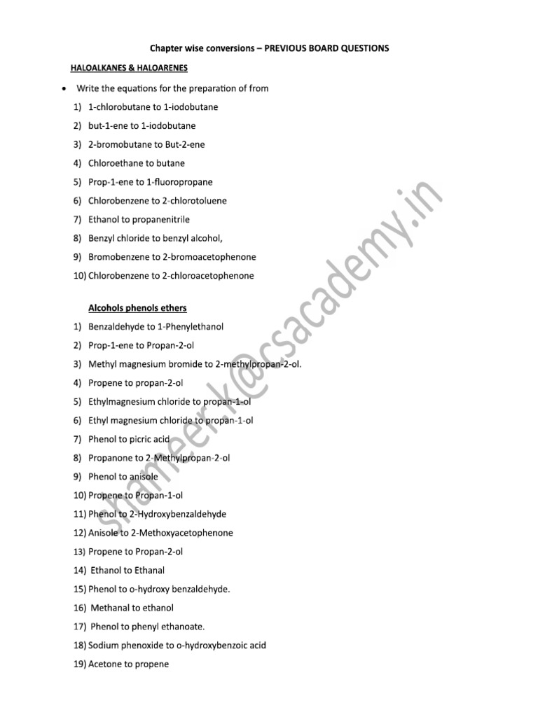 Chapterwise conversios-PYQs | PDF