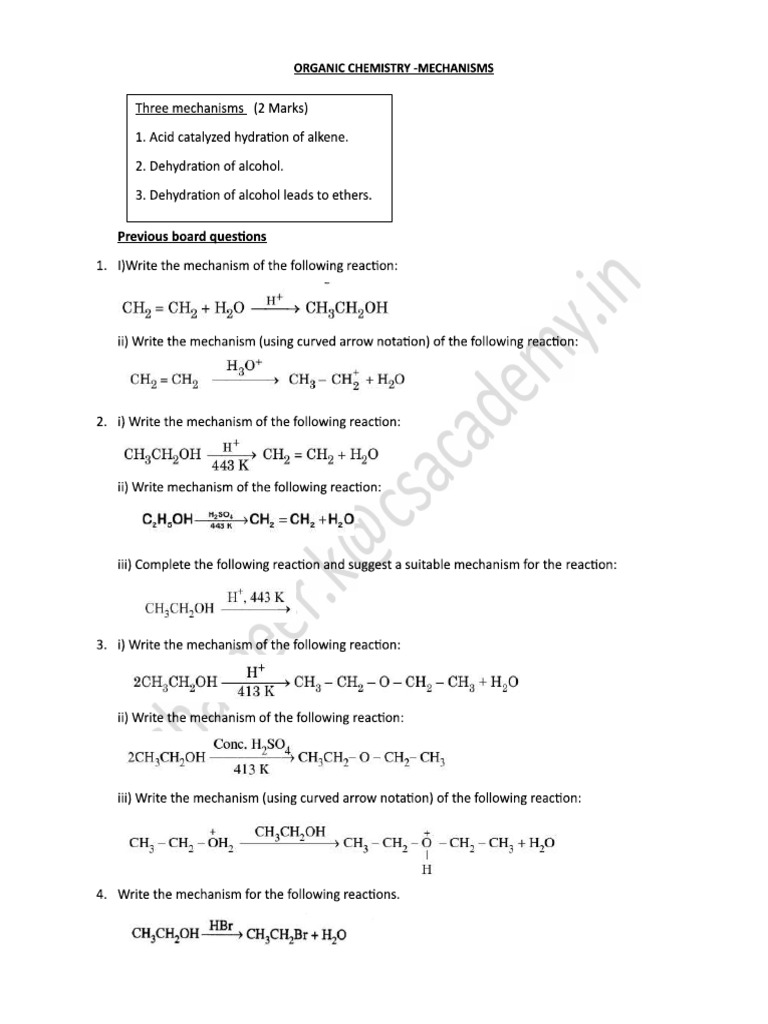 Organic Mechanisms() | PDF