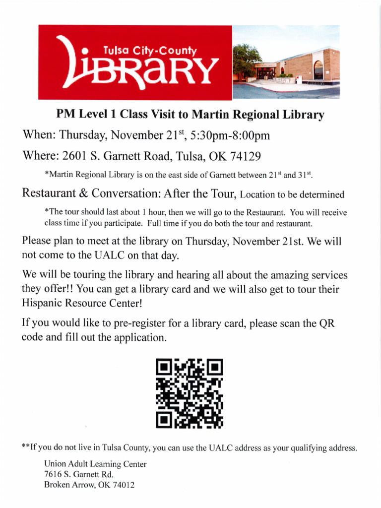 Library Field Trip Info | PDF