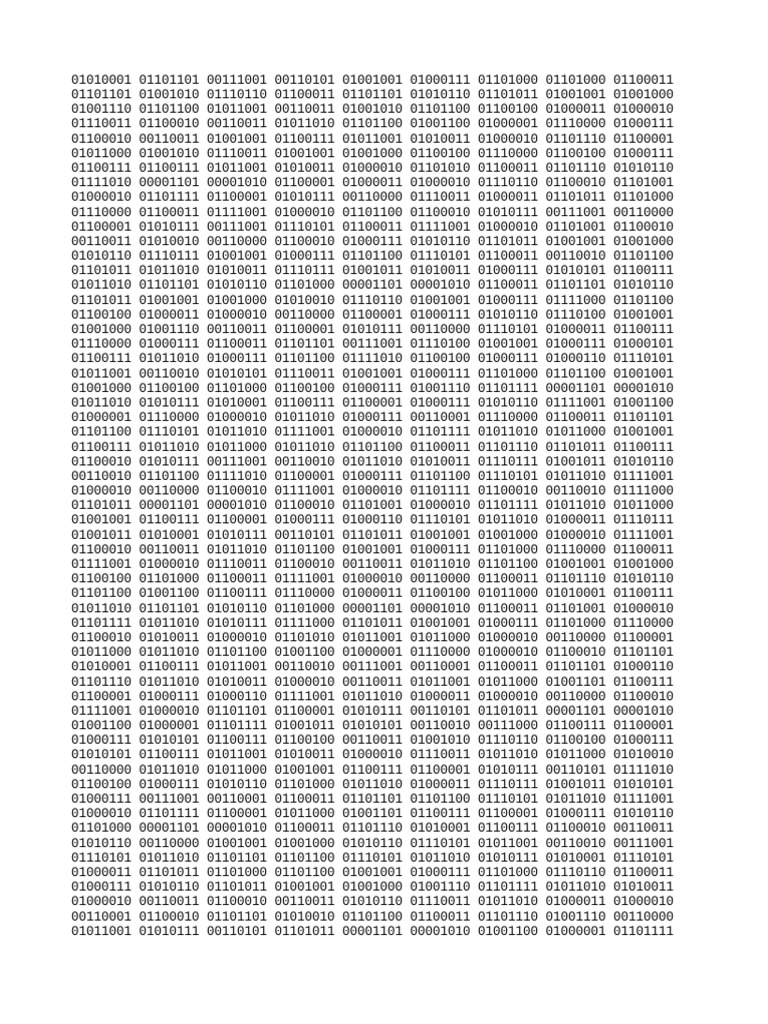 Binary Data Sequence Analysis | PDF
