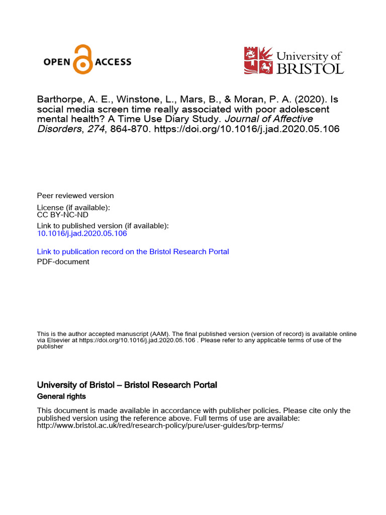 SM Time Use Diary For Pure | PDF | Self Report Study | Self Harm