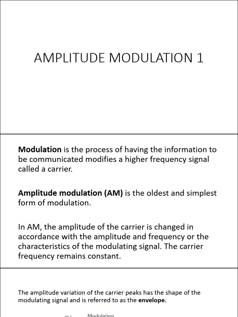 Amplitude Modulation 1 | PDF