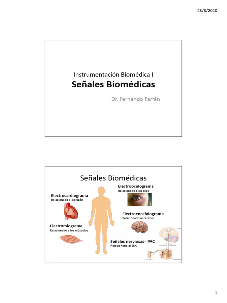 Clase 1_Señales Biomedicas | PDF | Electromiografia | Fisiología