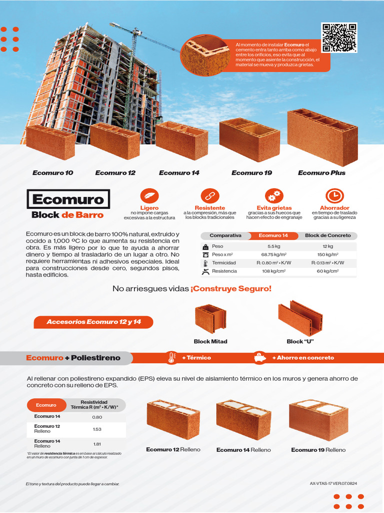 Ficha Tecnica Ecomuro | PDF | Hormigón | Construyendo tecnología