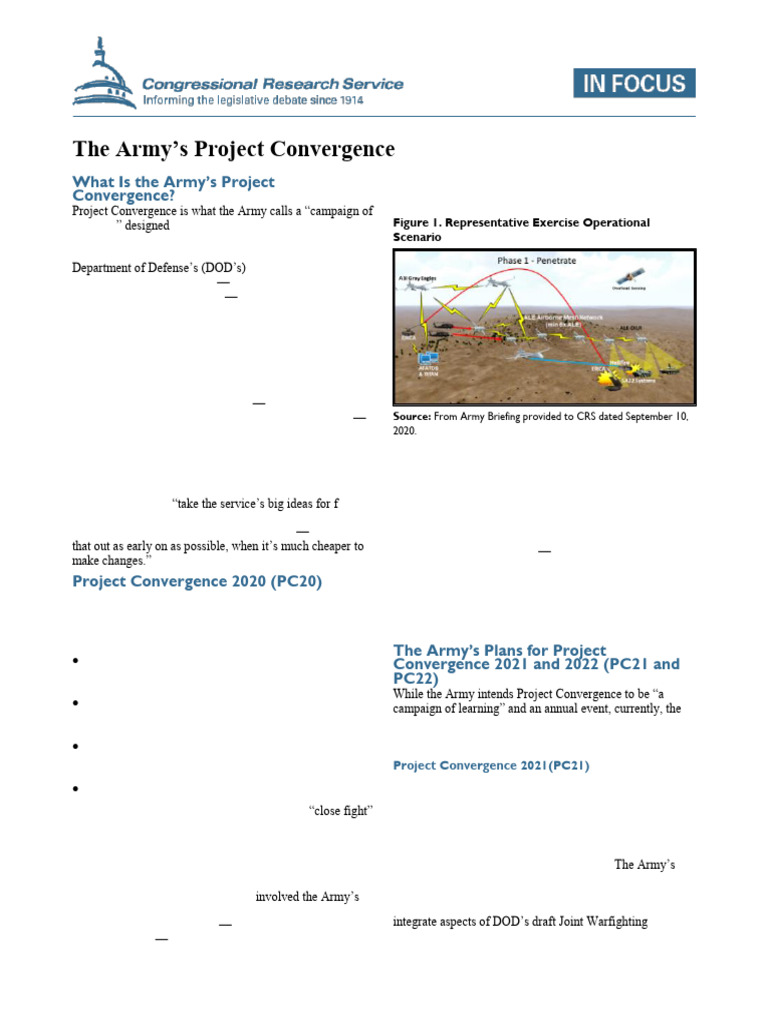 Project Convergence 2020 | PDF | Military Technology | Military Science