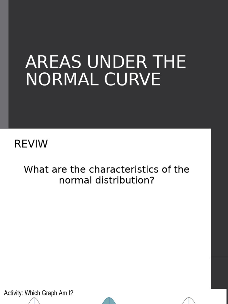 Areas Under The Normal Curve | PDF