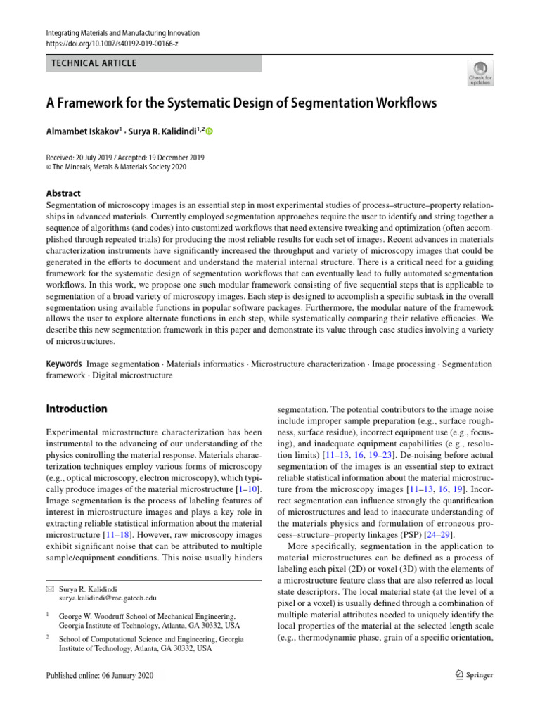 Microstructure Segmentation Framework | PDF | Image Segmentation | Scanning Electron Microscope