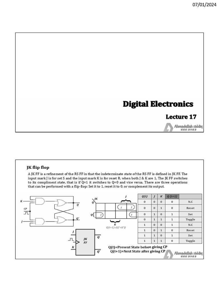 Lecture 17 | PDF | Integrated Circuit | Digital Technology