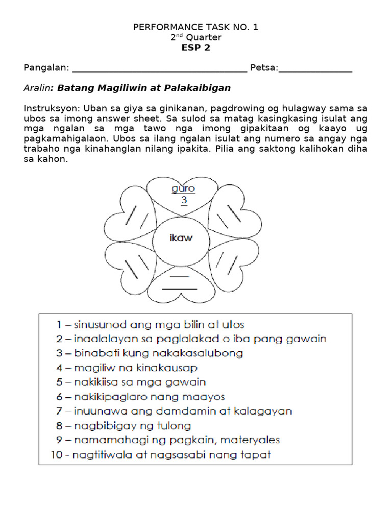Esp2 Ptask1 Q2 | PDF