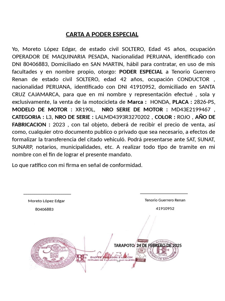 Carta de Poder Especial-4 | PDF