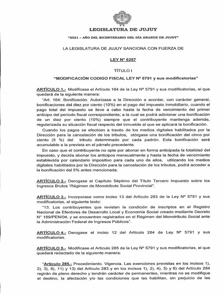 Ley 6257 Legislatura | PDF | Póliza de seguros | Bancos