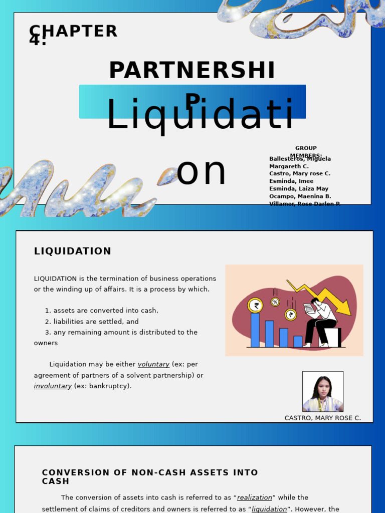 Liquidation Process in Partnerships | PDF | Liquidation | Expense