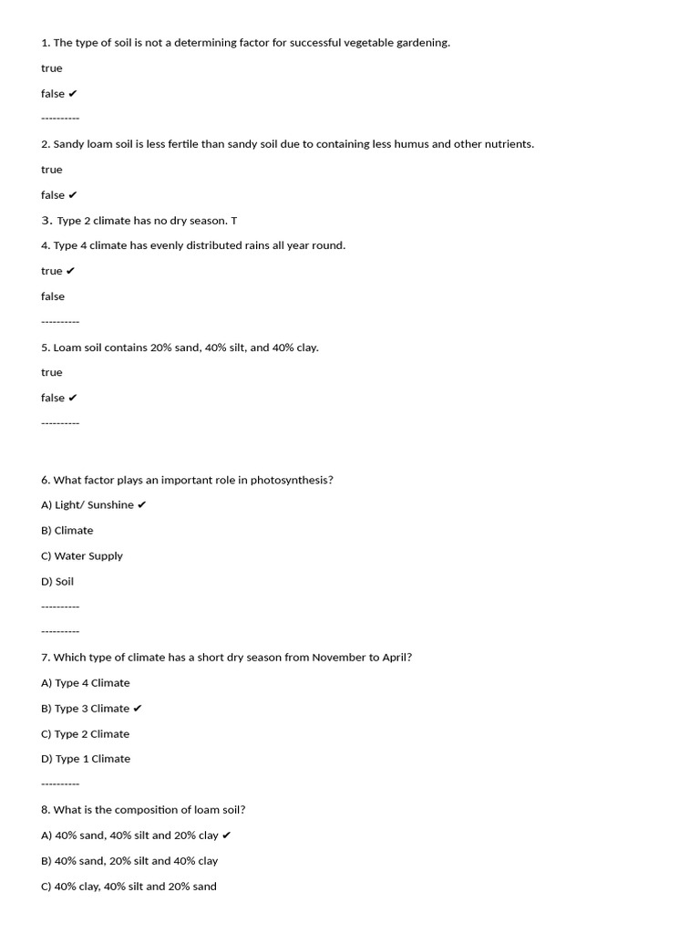 Factors in Successful Gardening - Formative | PDF