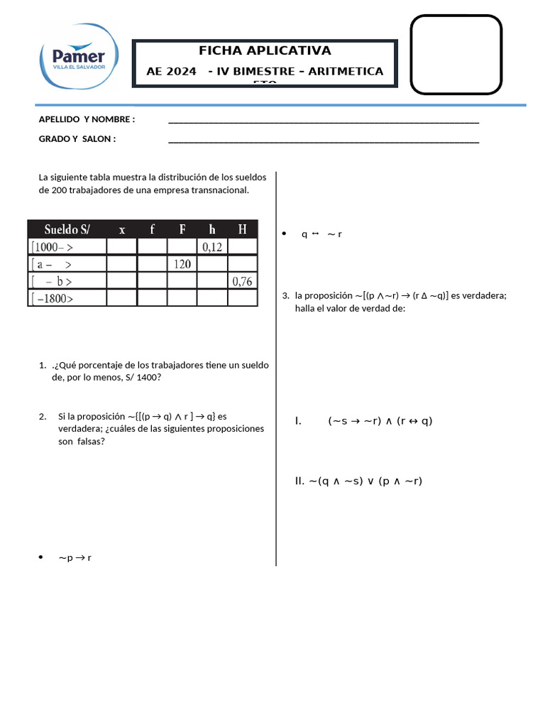 Fa Ivb - Arit - 5to | PDF | Probabilidad