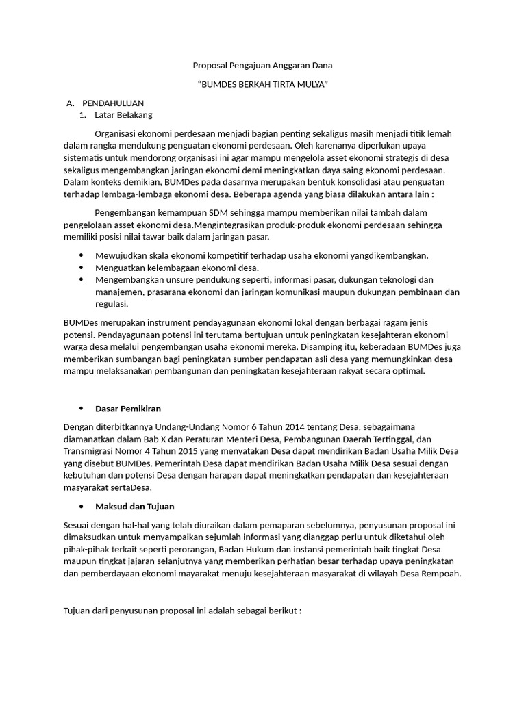 Proposal Gas | PDF