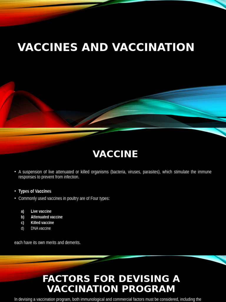 Poultry Vaccination Guide and Methods | PDF | Vaccines | Vaccination