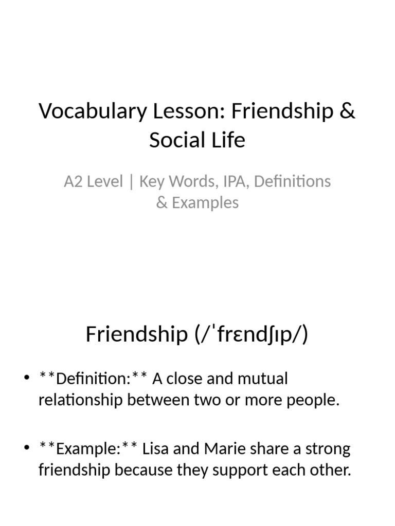 Vocabulary Lesson With IPA | PDF