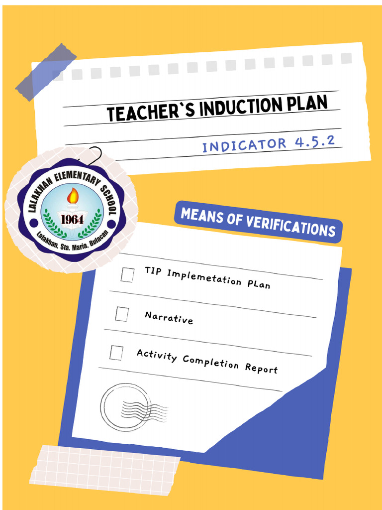 3.Teacher Induction Plan | PDF | Teachers | Learning