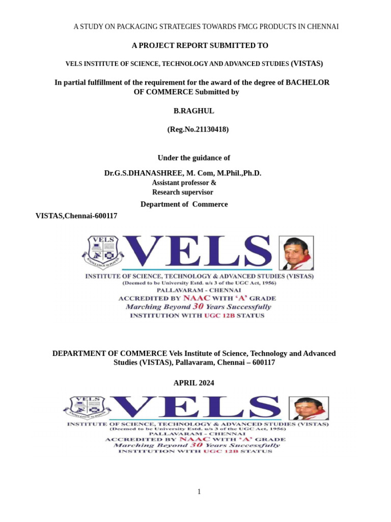 1 Raghul - Project - 2 | PDF | Consumer Behaviour | Survey Methodology