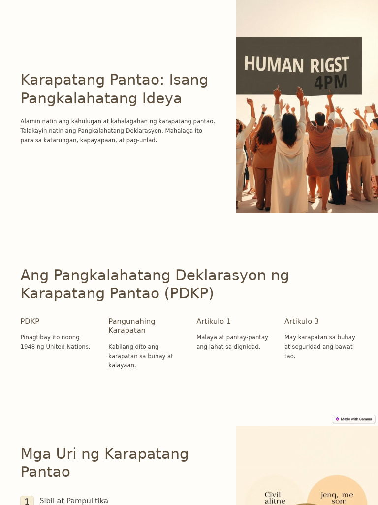 Karapatang Pantao Isang Pangkalahatang Ideya | PDF