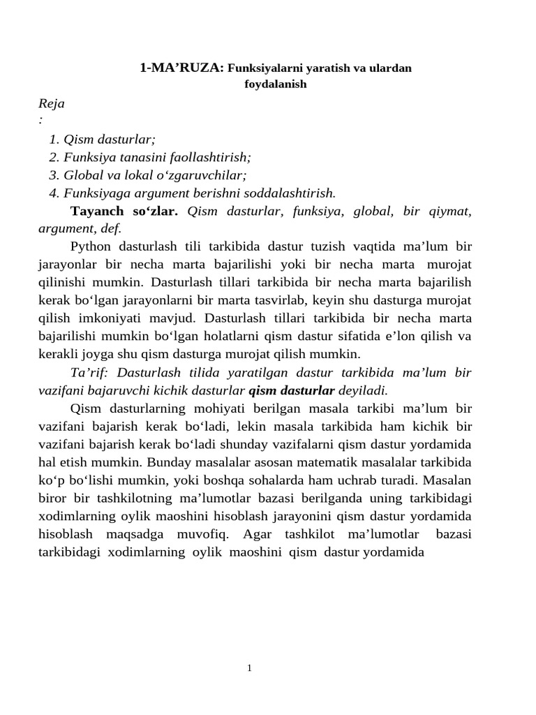 1-MA'RUZA_439375 | PDF