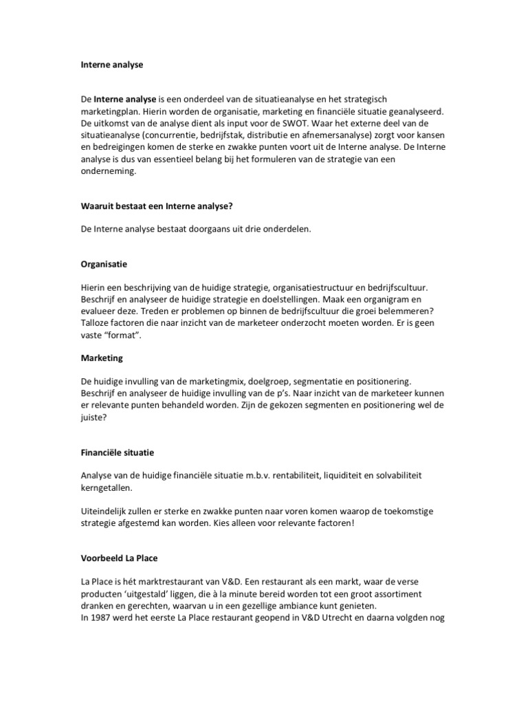 Interne Analyse | PDF
