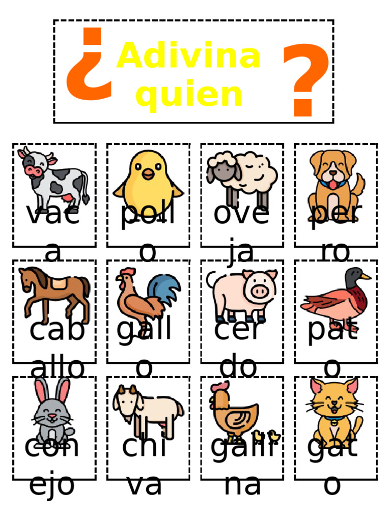 Juego Adivina Quien | PDF