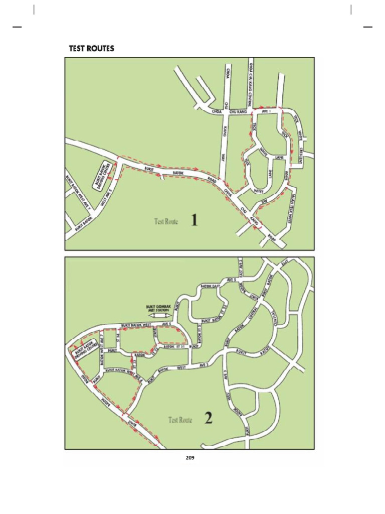 Bukit Batok Test Routes Overview | PDF