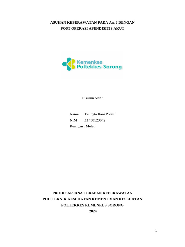ASKEP APENDISITIS AKUT (1) | PDF